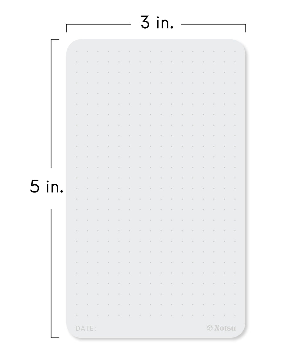 Dot Grid Index Cards 3x5 | 50 Pack Rounded Corners | Notsu