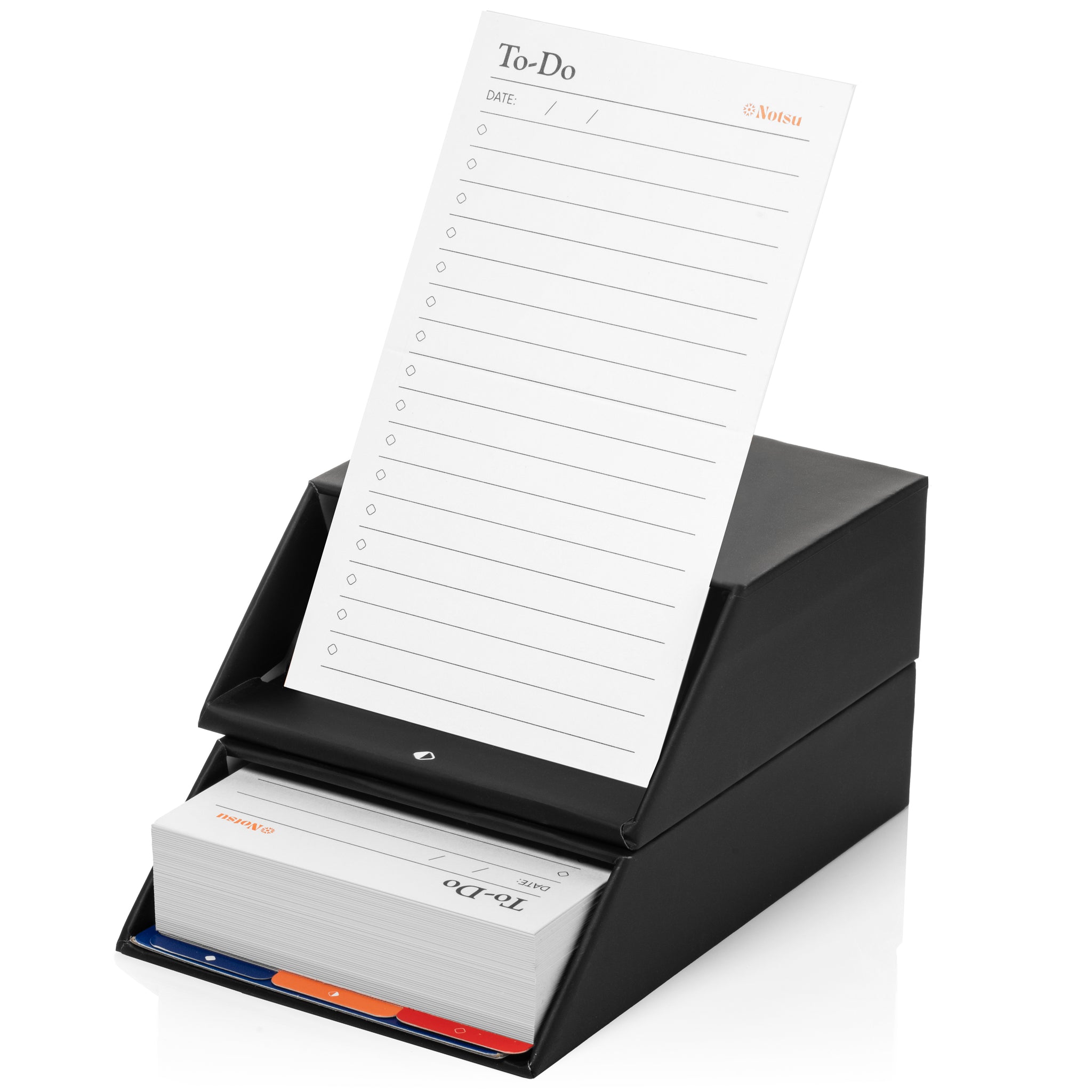 Centre Rise To-Do List Card Stand & Box Set (Black) – Notsu